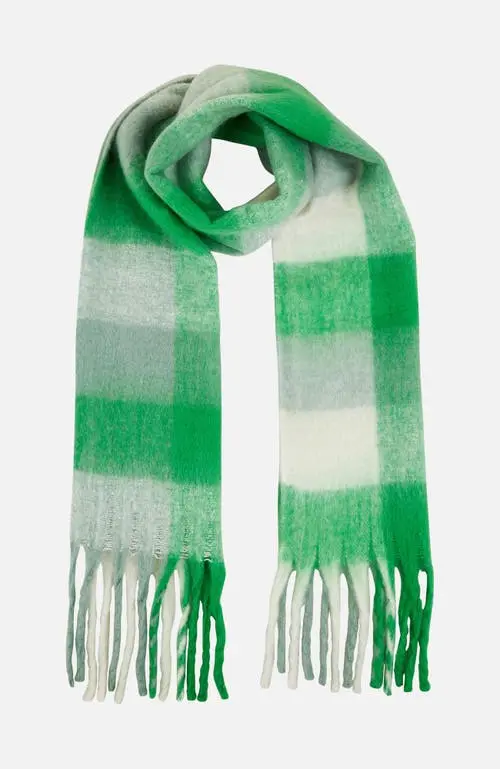 YUMI Check Soft Tassel Scarf - Multi