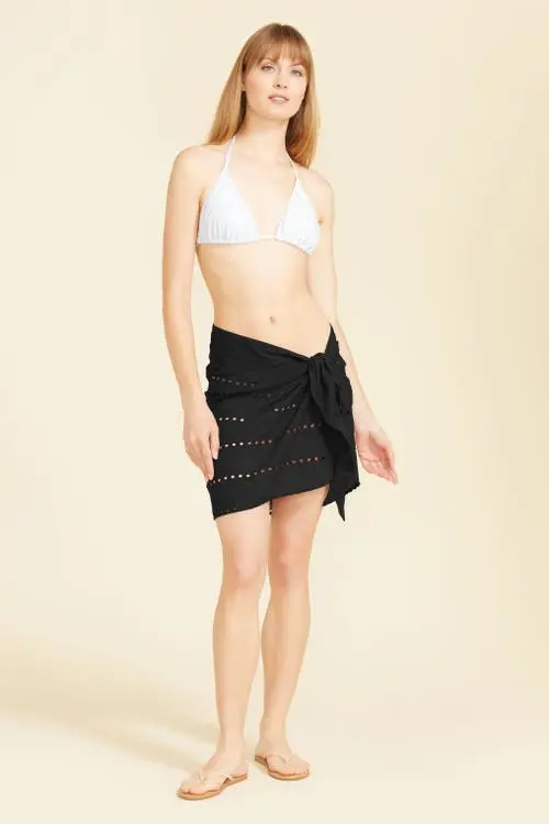 SITANO Po Eyelet Sarong - Black