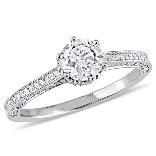 JULIANNA B. 1 Ctw Diamond Engagement Ring 14k - 14k White Gold