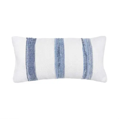 C&F HOME Chindi Stripe Woven Throw Pillows - Blue
