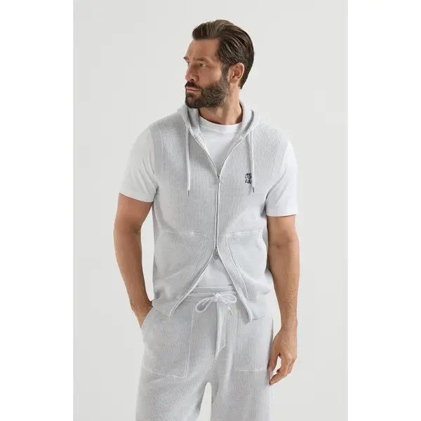 Brunello Cucinelli Cotton Knit Vest - Fog