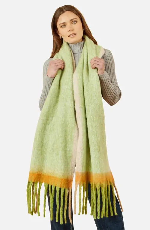 YUMI Super Soft Color Block Scarf - Green
