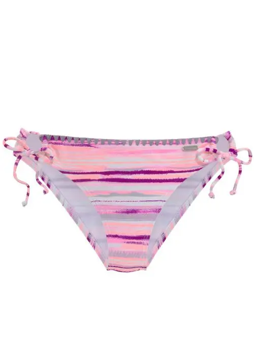 LASCANA Printed Tie Side Bikini Bottom - Rose Multi