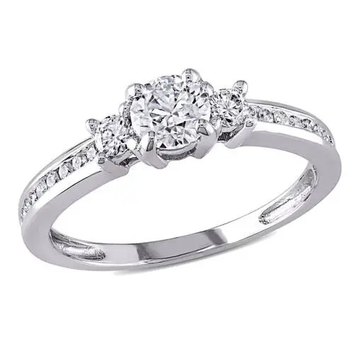 JULIANNA B. Diamond 3-stone Ring 14k - 14k White Gold
