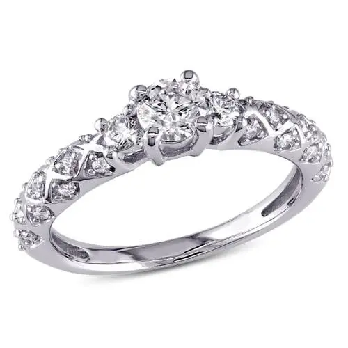 JULIANNA B. 14k Diamond 3-stone Engagement Ring - 14k White Gold
