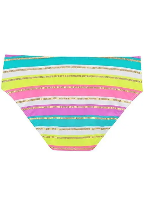 LASCANA Striped Mid-rise Bikini Bottom