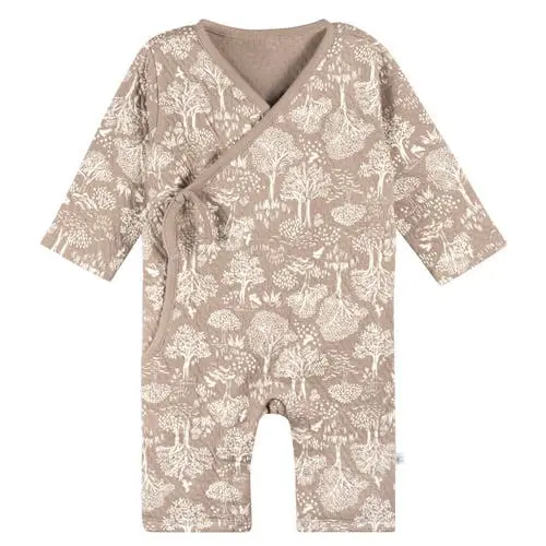 JUST BORN Quilted Cotton Coverall - Nature