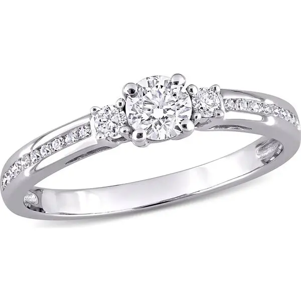JULIANNA B. 1/2 Ct. T.w. Diamond Three-stone Ring - 10k White Gold