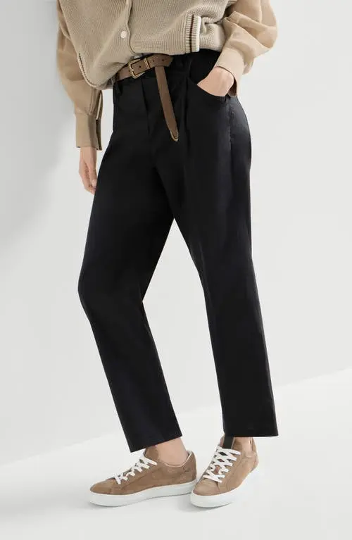 Brunello Cucinelli Five-pocket Trousers - Black