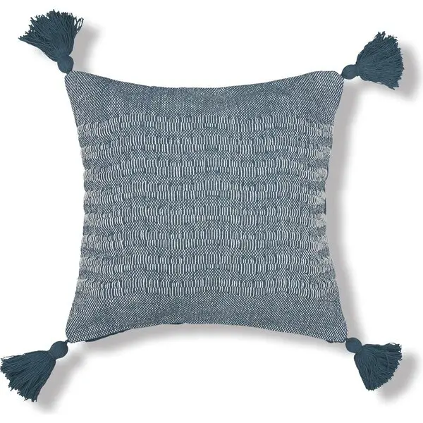 CAROL & FRANK Hodges Large Woven Throw Pillow With Insert - Gray