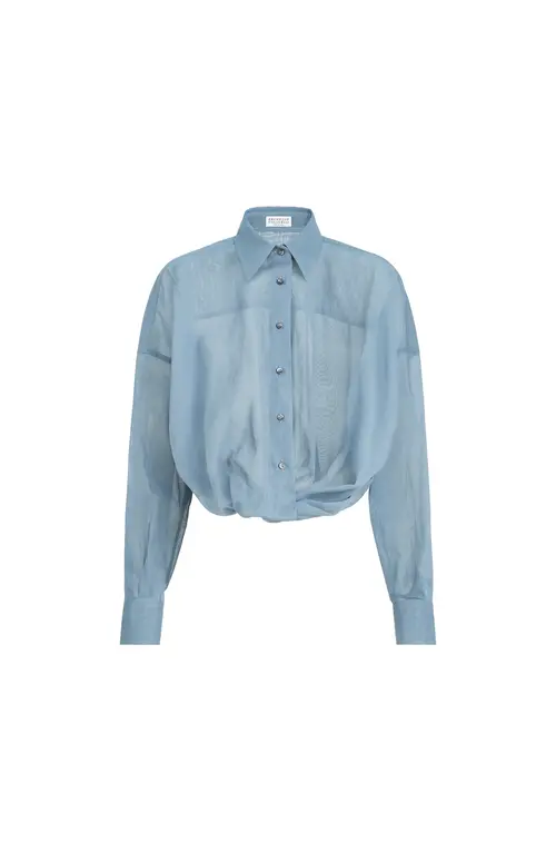 Brunello Cucinelli Organza Shirt - Azure