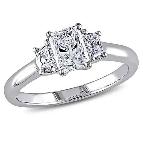 JULIANNA B. Diamond 3-stone Engagement Ring - 14k White Gold