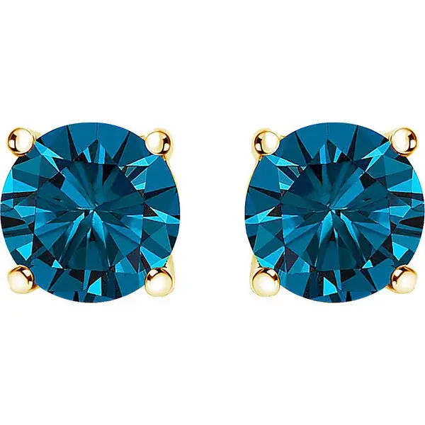 HAUS OF BRILLIANCE 14k Gold 1/2cttw Lab Grown Diamond Stud Earrings - Yellow