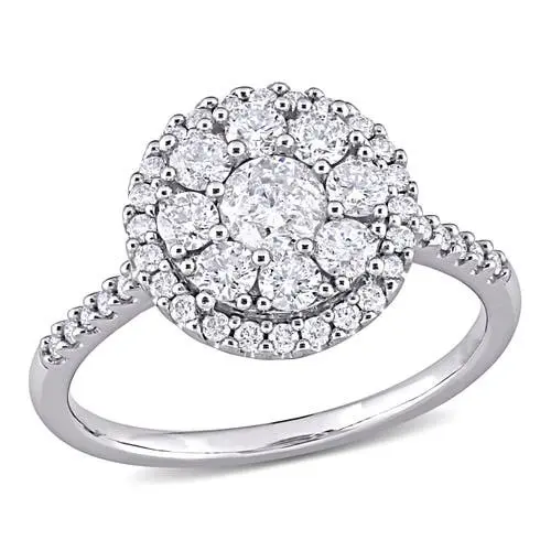 JULIANNA B. 1 Ct. T.w. Diamond Halo Ring - 10k White Gold