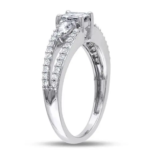 JULIANNA B. Diamond 3-stone Split-shank Engagement Ring