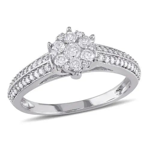 JULIANNA B. Diamond Floral Ring - 14k White Gold