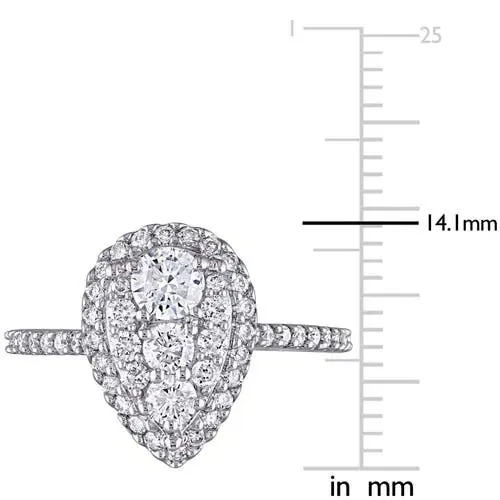 JULIANNA B. 1 Ct. T.w. Diamond Pear Halo Ring