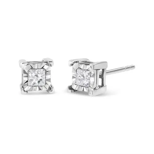 HAUS OF BRILLIANCE 1/2 Carat Diamond Stud Earrings - White