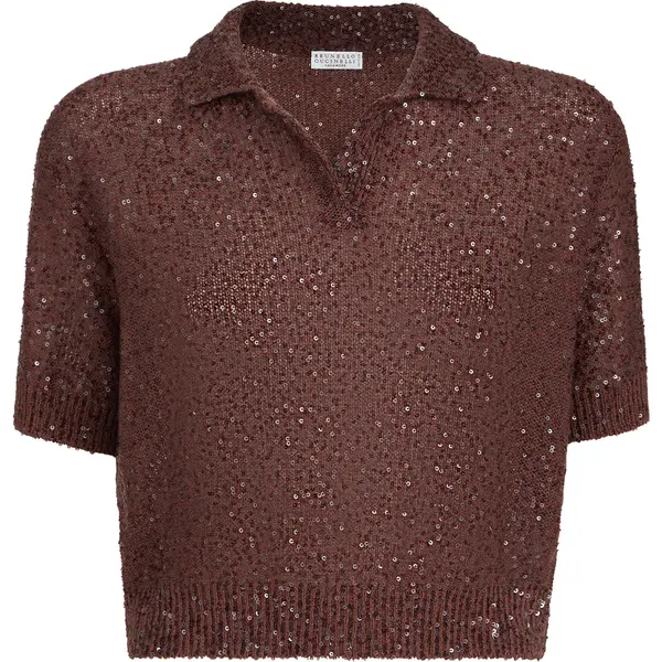 Brunello Cucinelli Polo-style Sweater - Bordeaux