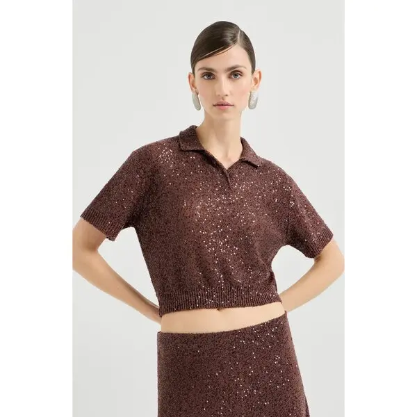 Brunello Cucinelli Polo-style Sweater - Bordeaux