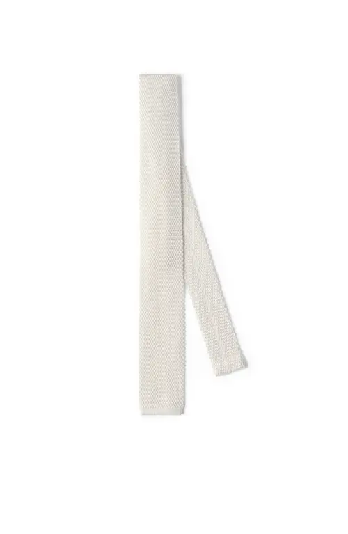 Brunello Cucinelli Knit Necktie - White