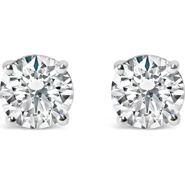 HAUS OF BRILLIANCE Platinum 2.00 Cttw Lab Grown Diamond Stud Earrings - White