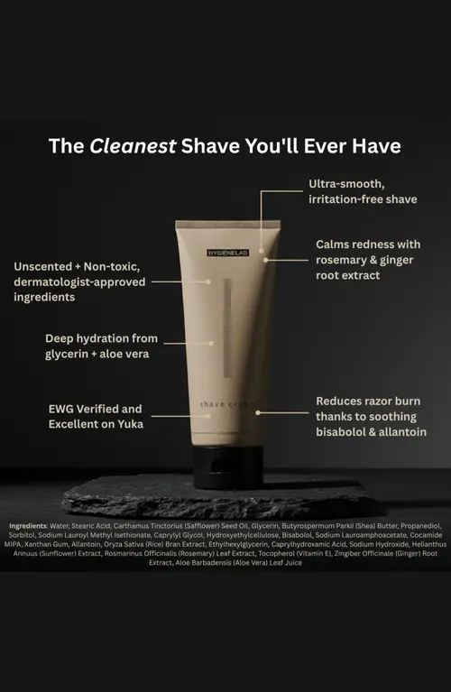 HYGIENELAB Fragrance-free Shave Cream