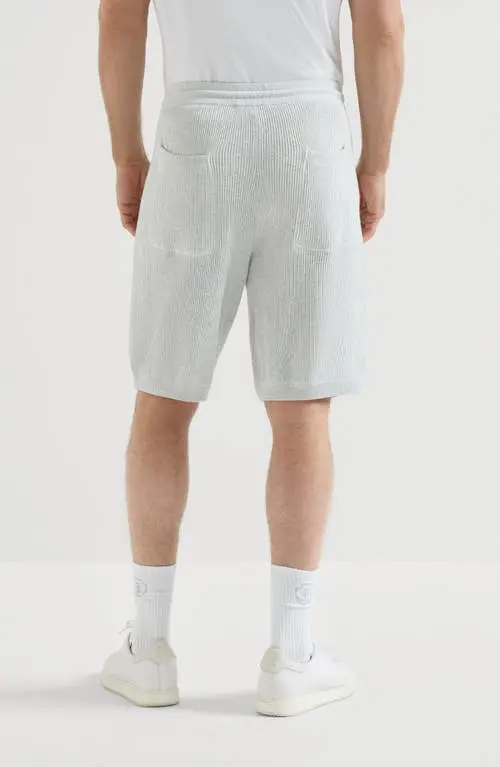Brunello Cucinelli Knitted Bermuda Shorts - Fog