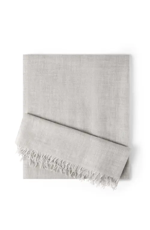 Brunello Cucinelli Cashmere And Silk Scarf - Light Grey