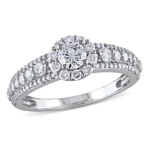 JULIANNA B. 1 Ctw Diamond Halo Engagement Ring 14k - 14k White Gold
