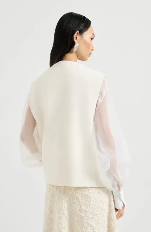 Brunello Cucinelli Double Twill Crêpe Vest - Ivory