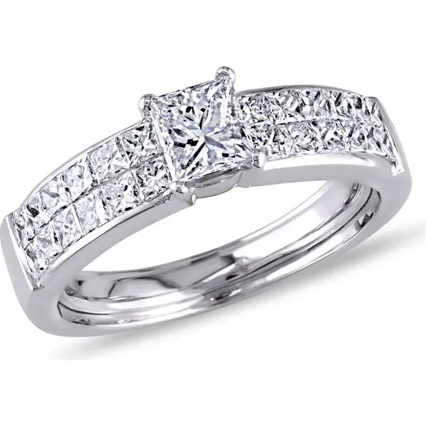 JULIANNA B. Diamond Princess-cut Engagement Ring - 18k White Gold