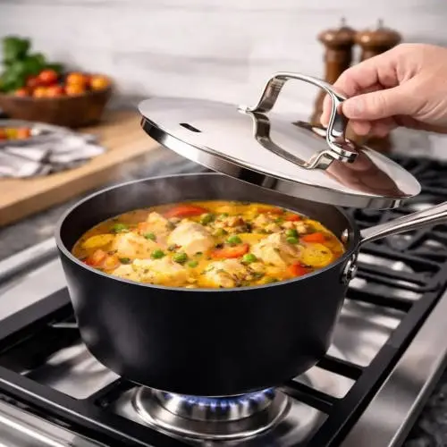 ALVA Maestro Ceramic Nonstick 4.5-qt Stock Pot & 2-qt Saucepan With Lids