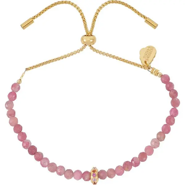 Estée Lauder Amelia Pink Tourmaline Slider Bracelet - Gold