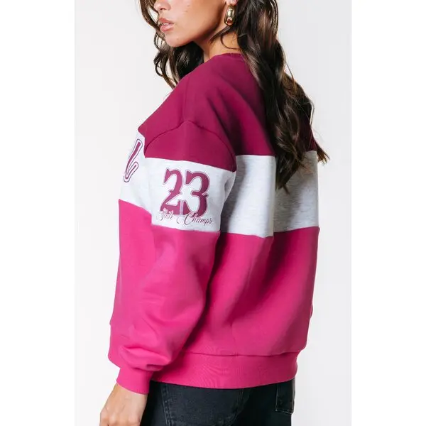 COLOURFUL REBEL Logo Colorblock Boxy Sweatshirt
