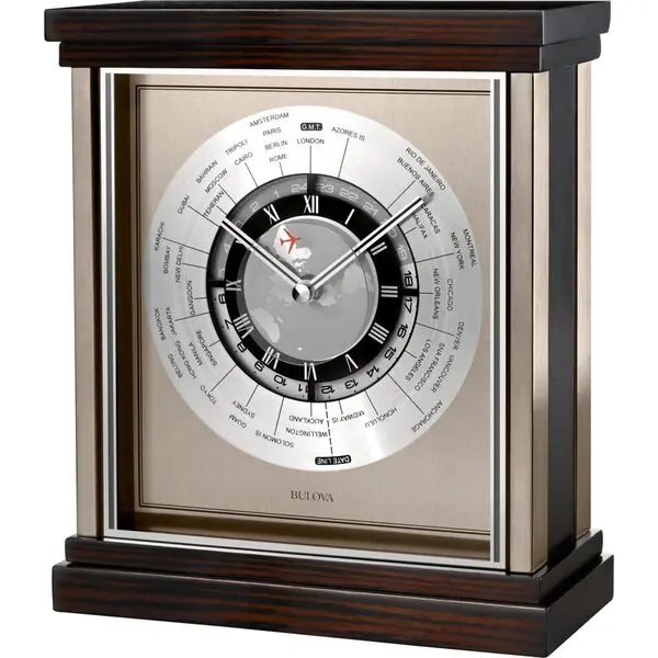 BULOVA CLOCKS Wyndmere World Time Table Clock