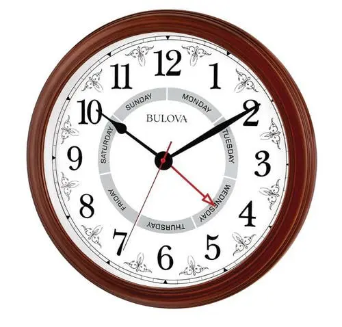 BULOVA CLOCKS Daily Wall Clock, 18" Diameter