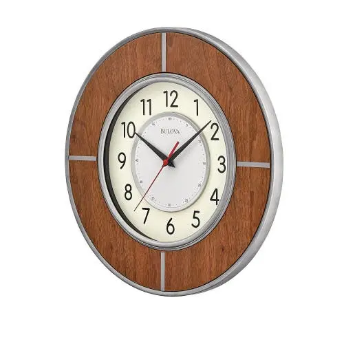 BULOVA CLOCKS Contempo Modern Metal Wall Clock