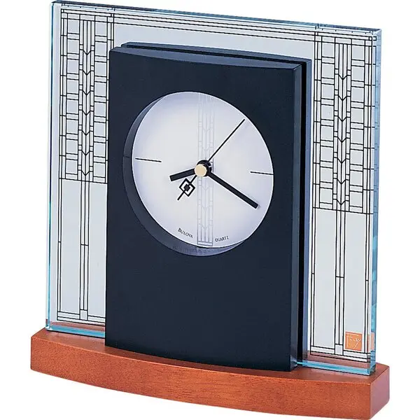 BULOVA CLOCKS Glasner House Clock - Black Cherry