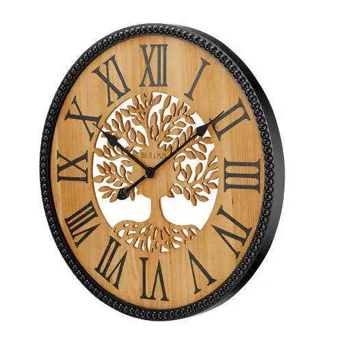 BULOVA CLOCKS Orchard Wood Wall Clock