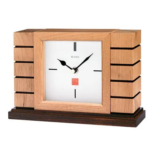BULOVA CLOCKS Usonian Ii Frank Lloyd Wright Mantel Clock - Natural