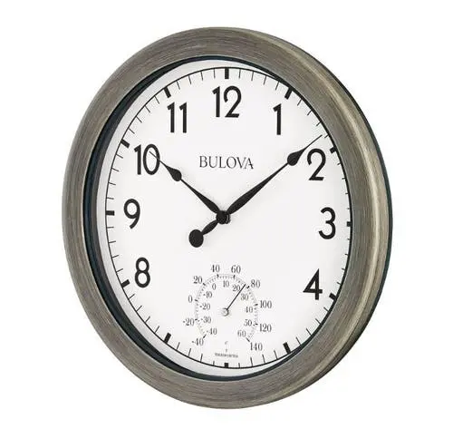 BULOVA CLOCKS Patio Time 11" Diameter Weatherproof Clock