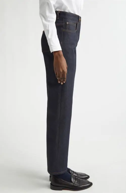 Thom Browne Straight Leg Selvedge Denim Jeans - Navy