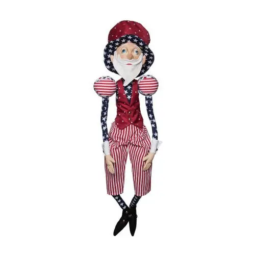 GALLERIE II Attitus Star 4th Of July Patriotic Gathe Traditions Joe Spencer's Figurine Doll 34" - Red