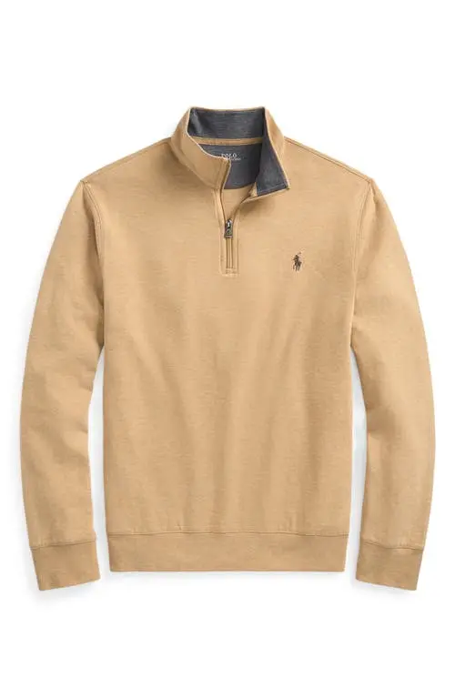 Polo Ralph Lauren Heathered Quarter-zip Pullover - Classic Camel Heather/c8888