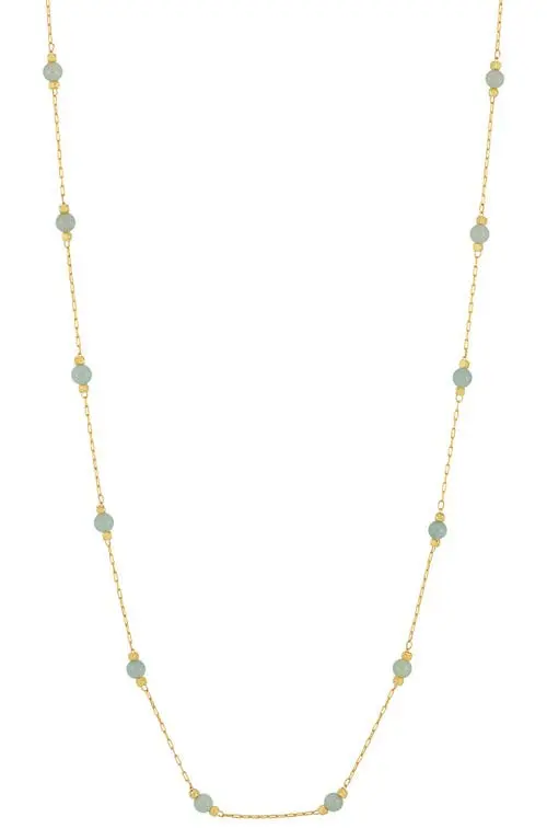 Estée Lauder Amazonite Paperclip Link Necklace - Gold