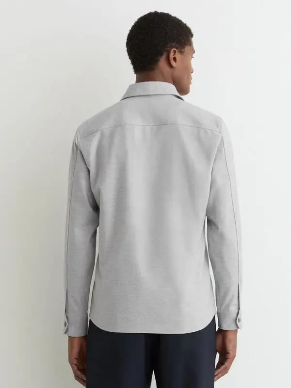 REISS Chamber Brushed Twin-pocket Overshirt