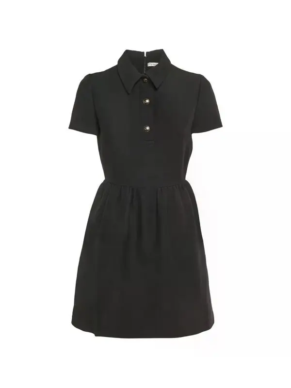 Dior Wool Button Placket Mini Dress