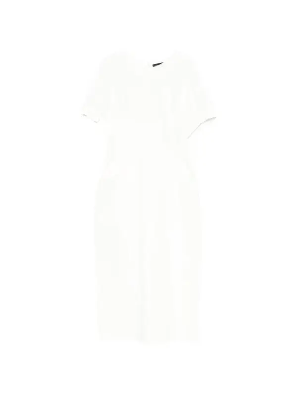 Fabiana Filippi Short-sleeve Midi Shift Dress - White