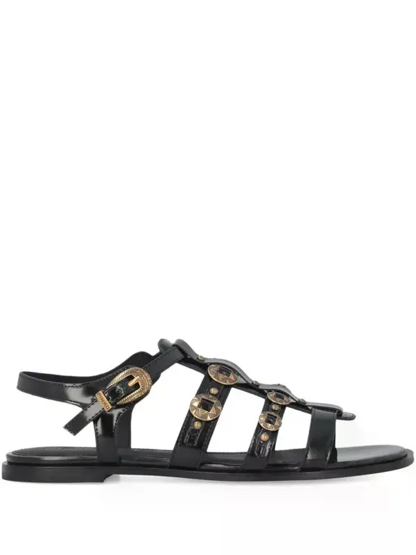Pinko Buckle Stud-embellished Sandals - Black